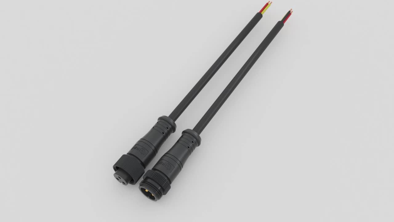 3 Pin Plug Socket Solar Connector With 6mm Solar Cable - Buy Waterproof ...