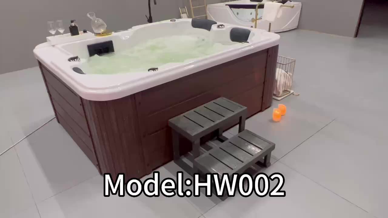 Luxury 2.0m Outdoor Spa Tub Endless Swim Pool Freestanding Hot Tub Spa ...