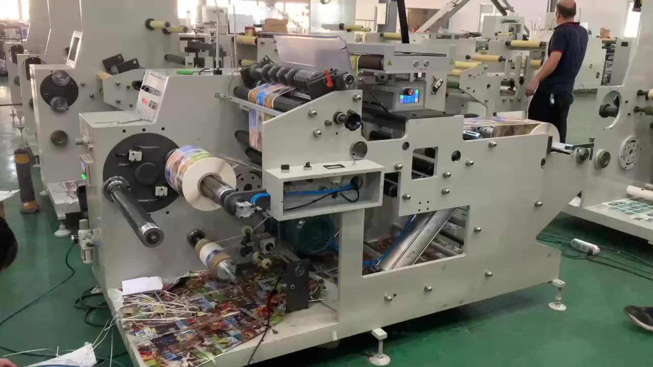 Gpfq-550b Roll To Roll Servo Narrow Web Label Slitting With Turret ...