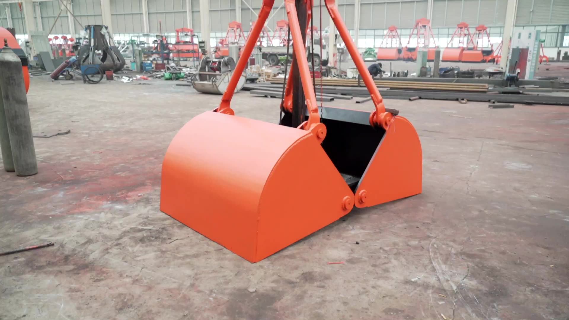 Heavy Duty Orange Peel Grapple Crane Grab And Clamshell Grab Bucket For ...