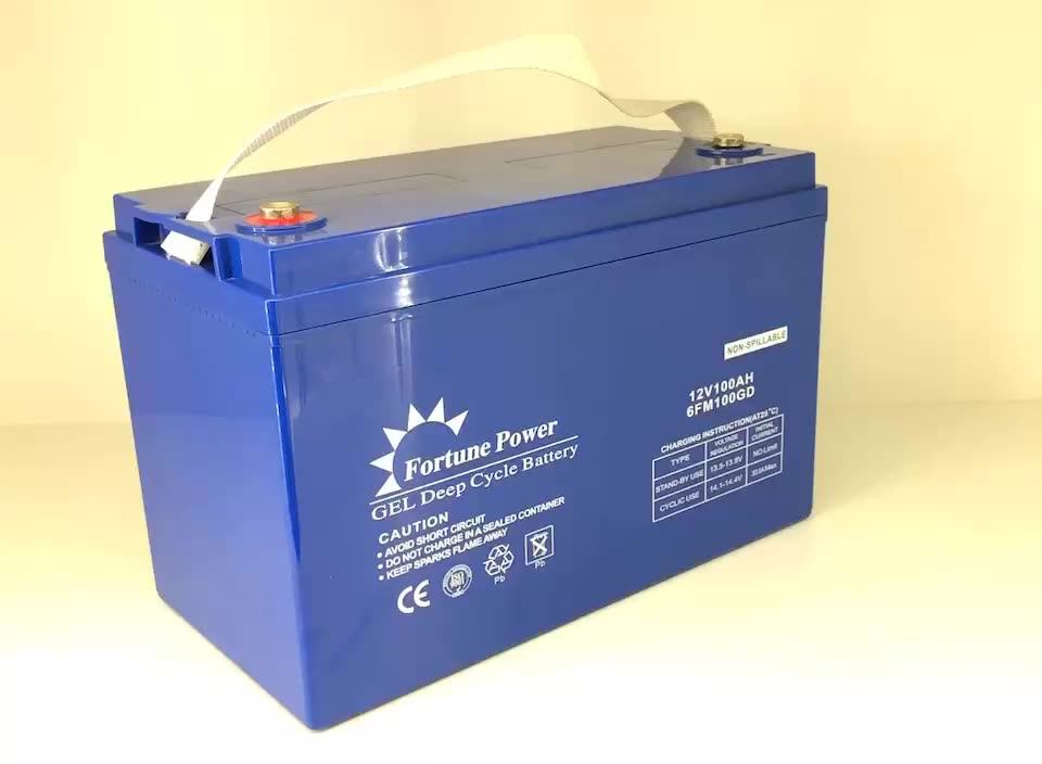 Fortune Power 12v 100ah Solar Battery Dry Battery For Inverters - Buy ...