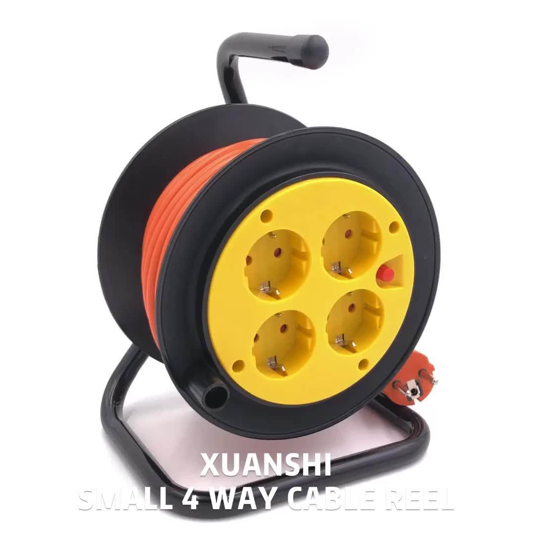 Quality 5m Germany 4 Way Socket Extension Cable Reel Drum Mini Mobile ...