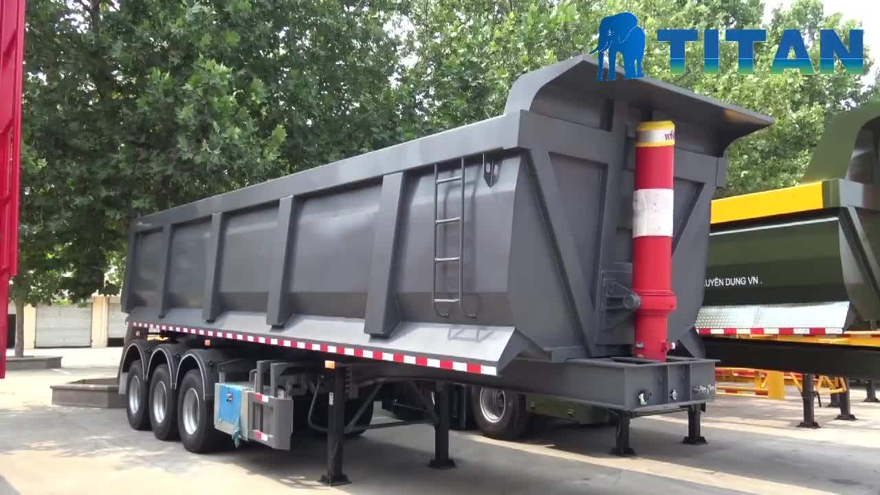 3 Axles Dumper Aggregate Side Dump Tipper Trailers 45cbm Tipper ...