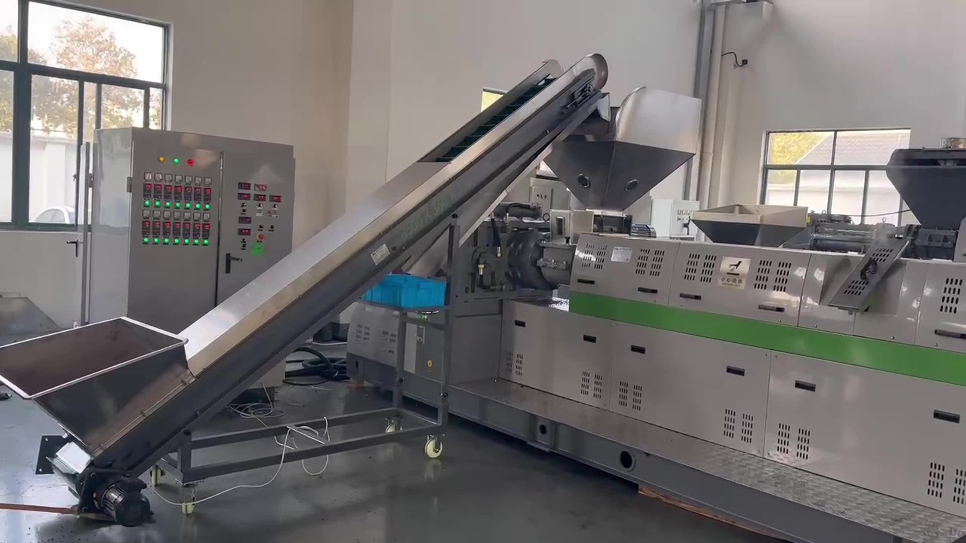 Recycled Plastic Granules Pelletizing Line Pp Pe Waste Materials ...