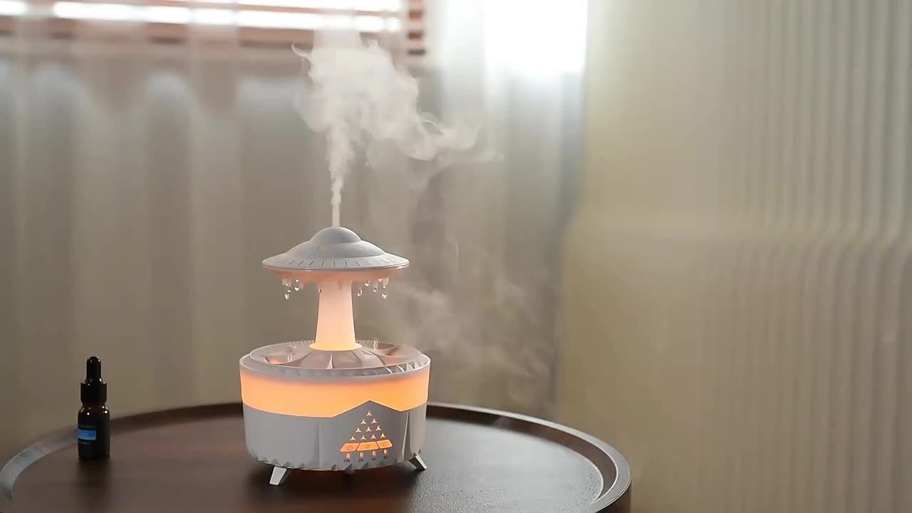 Home Smart Electric Decorative Cloud Raindrop Aroma Diffuser Heavy Fog ...