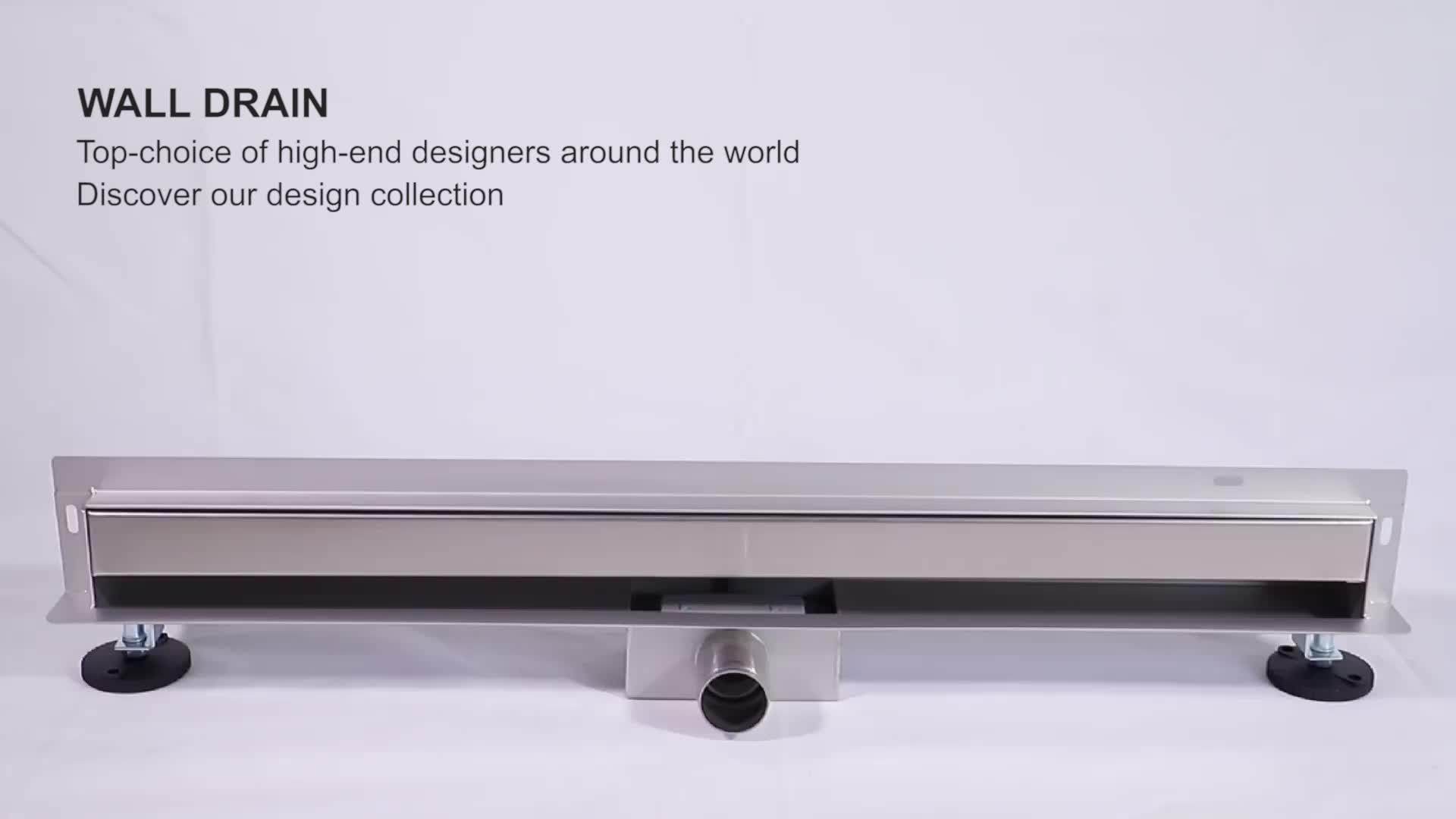 Ss304 Stainless Steel Horizontal Outlet Linear Shower Drain Bathroom ...