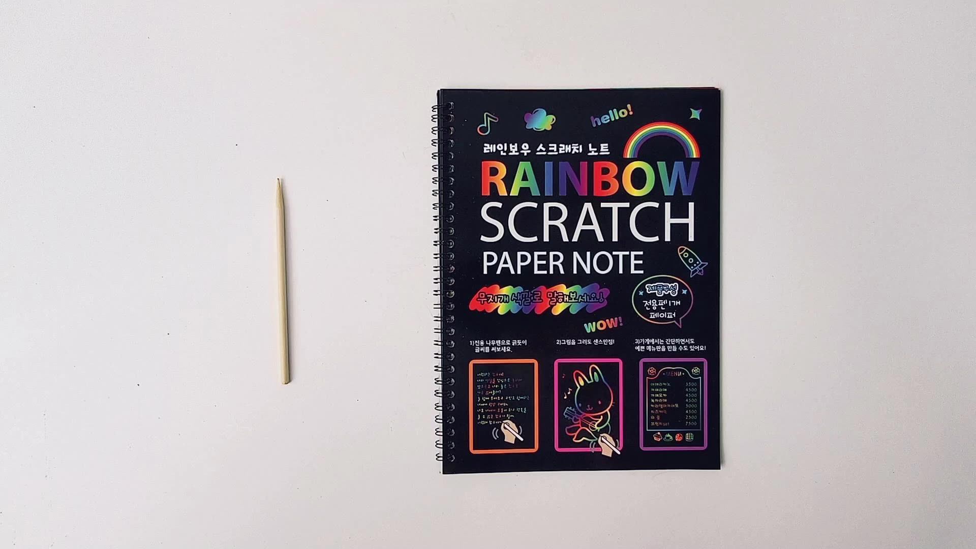 Kids Toys Rainbow Scratch Paper Note Children Picture Book Printing ...