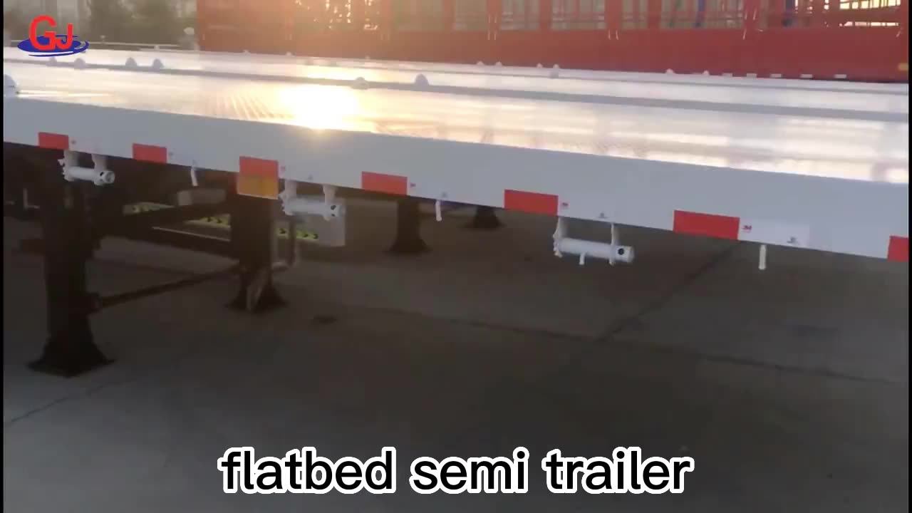 45ft 53ft 3 4 Axle Container Trailers Flat Bed Trailer Flatbed ...