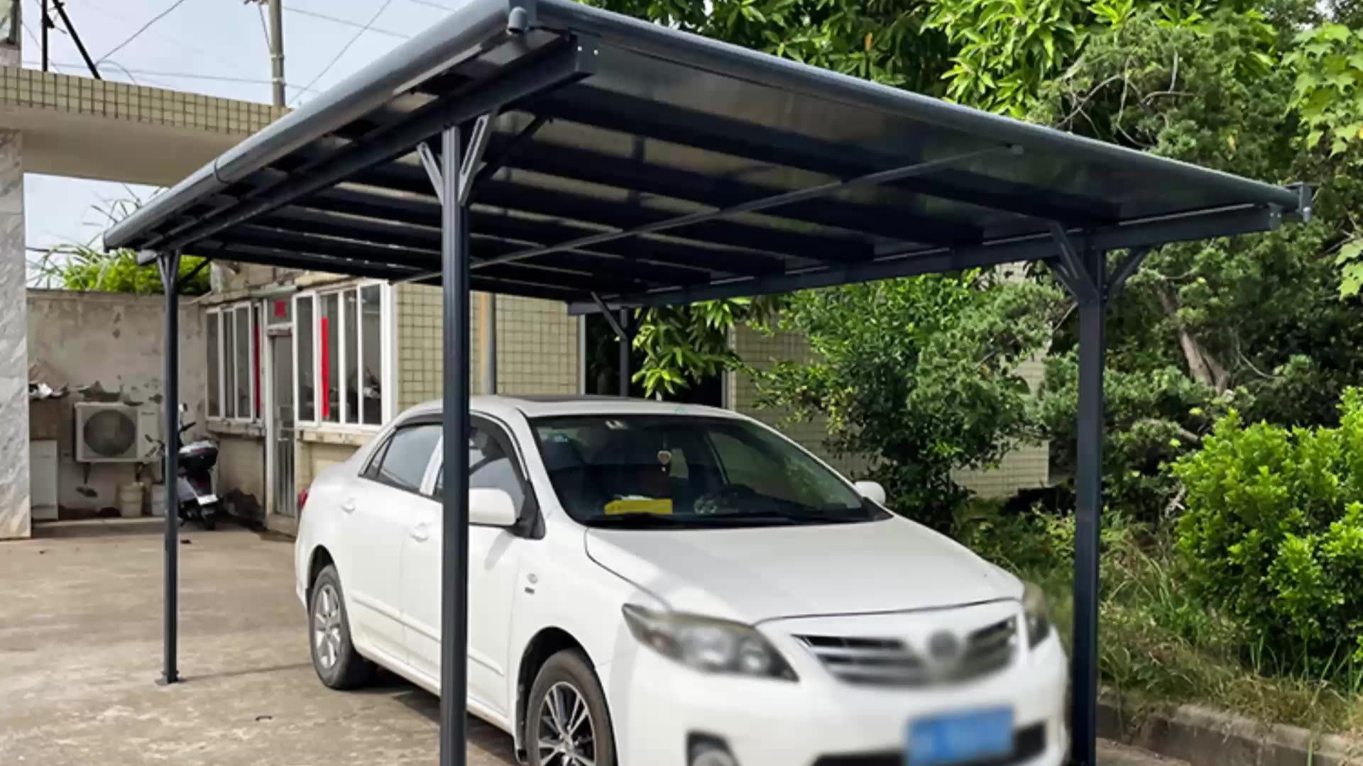 Single Slope High Snow Load Aluminum Frame Carport In Patio Sustainable ...