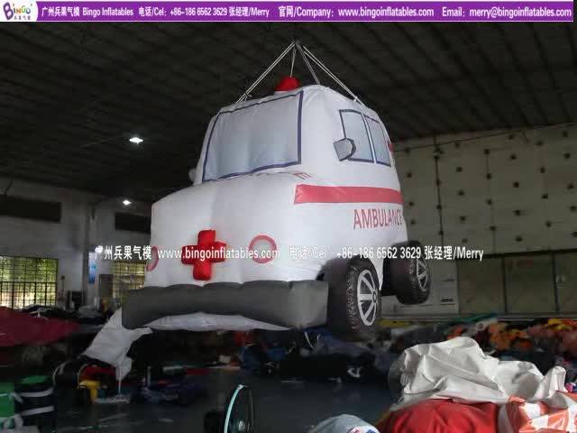 Good Quality 2.2x1.6mh Inflatable Ambulance Model Blow Up Ambulance Car ...
