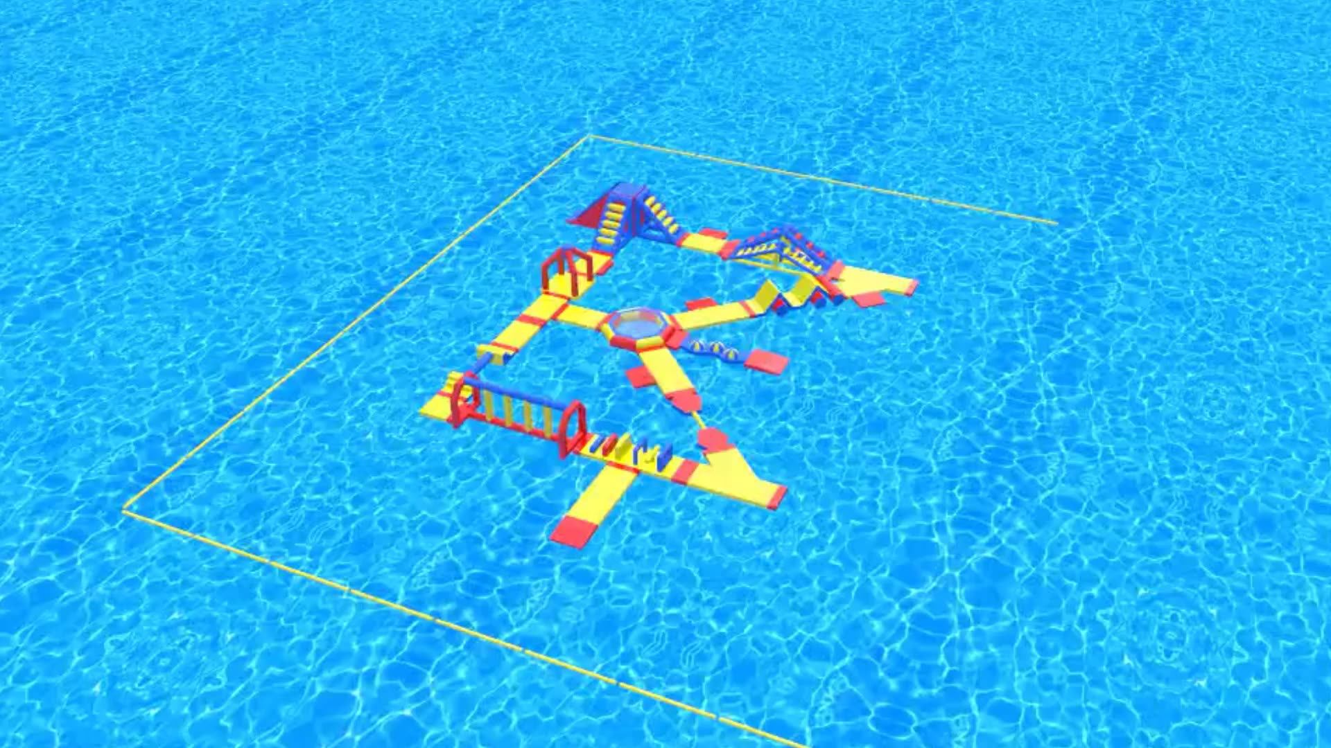 Factory Price Inflatable Water Obstacle Course Inflatable Floating ...