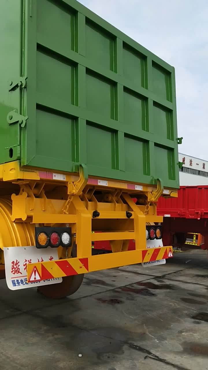 3 Axles Rear Tipper Chassis End Dump Truck Semi Trailer - Buy Single ...