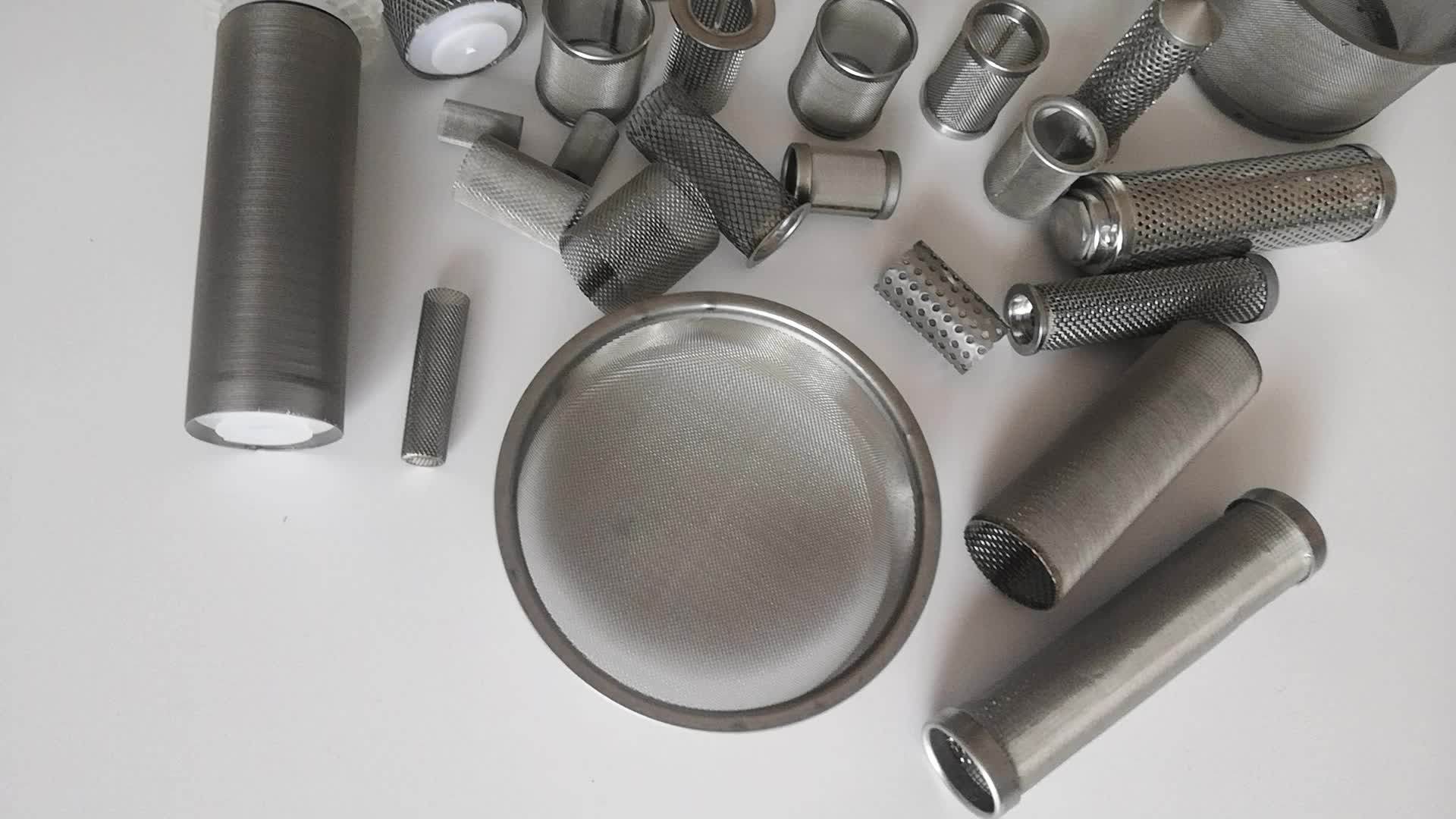 25 50 Micron Stainless Steel Strainer Filter Round Woven Mesh Tube ...