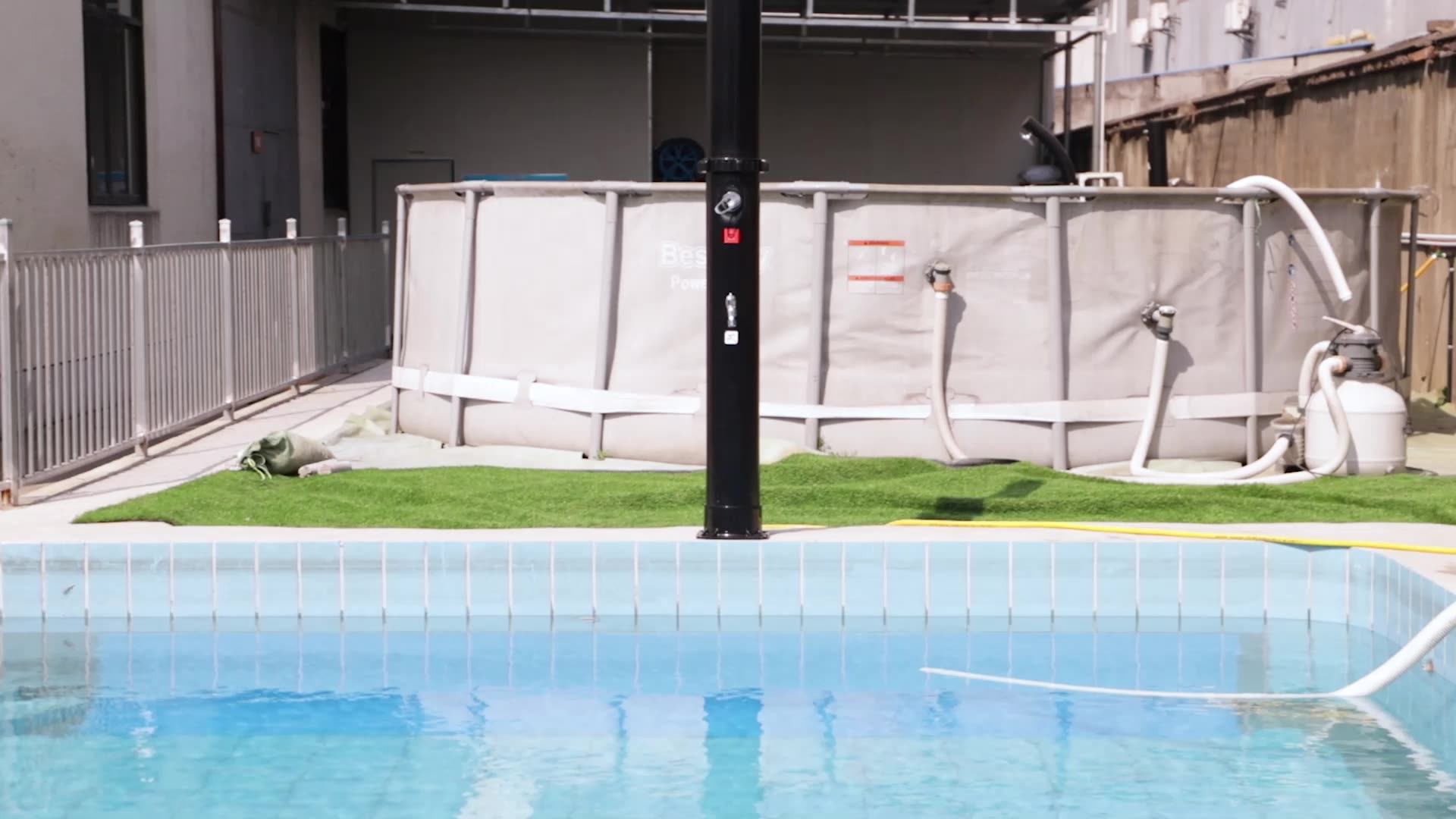 218cm 20l Pvc Solar Energy Collector Shower For Outdoor Garden Poolside ...