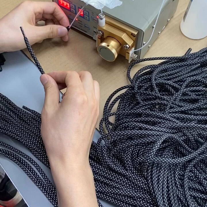 Custom Rubber Coating Screen Print Logo Shoelace Aglet Tips Polyester ...