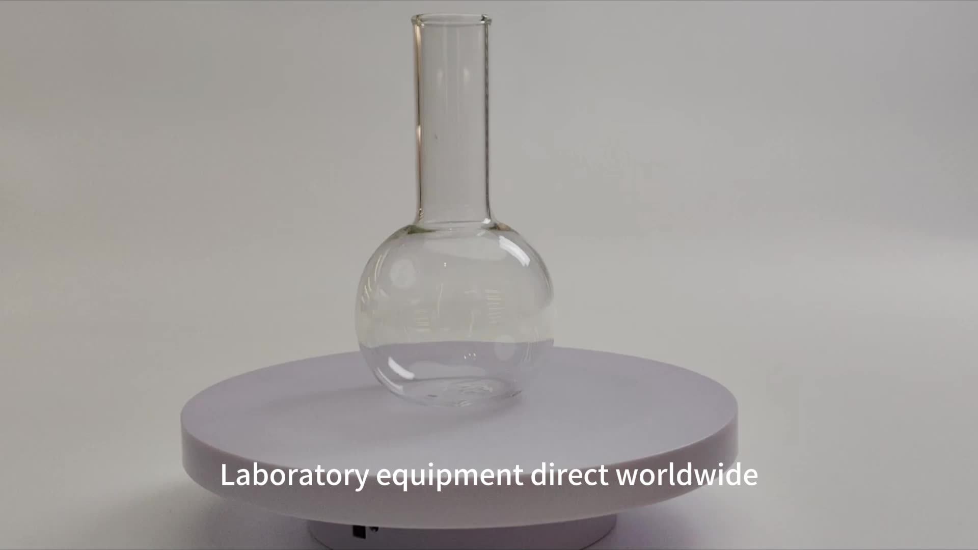 Laboratory Equipment Direct Worldwide Long Neck Glass Flat Bottom Flask ...