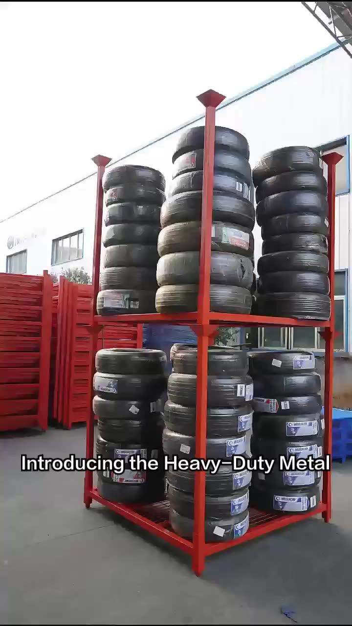 Heavy-duty Metal Stackable Racking For Tire Storage For Warehouse Use ...