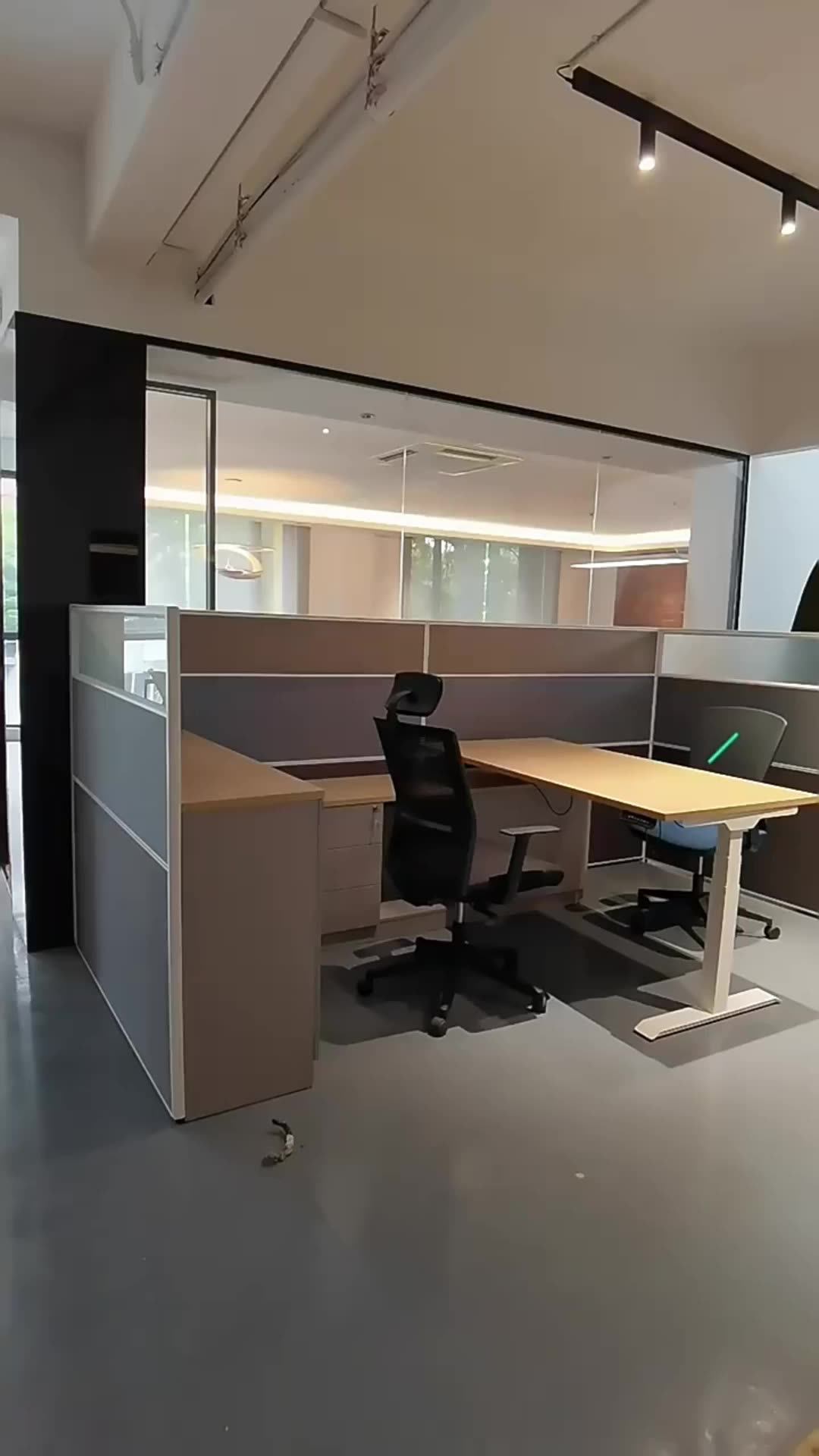 Modular Cubical Work Station Desk 120 Degree Office Workstation Pc For ...