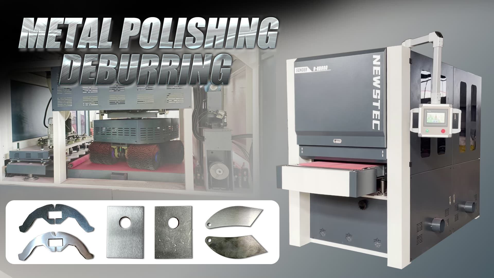 Newstec 10-1600mm Metal Wide Belt Sander Sanding Machine Automatic ...