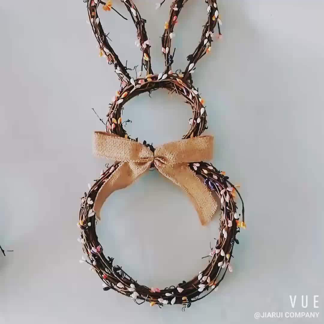 17 Inch Pink Berry Grapevine Twigs Easter Bunny Rabbit Artificial ...