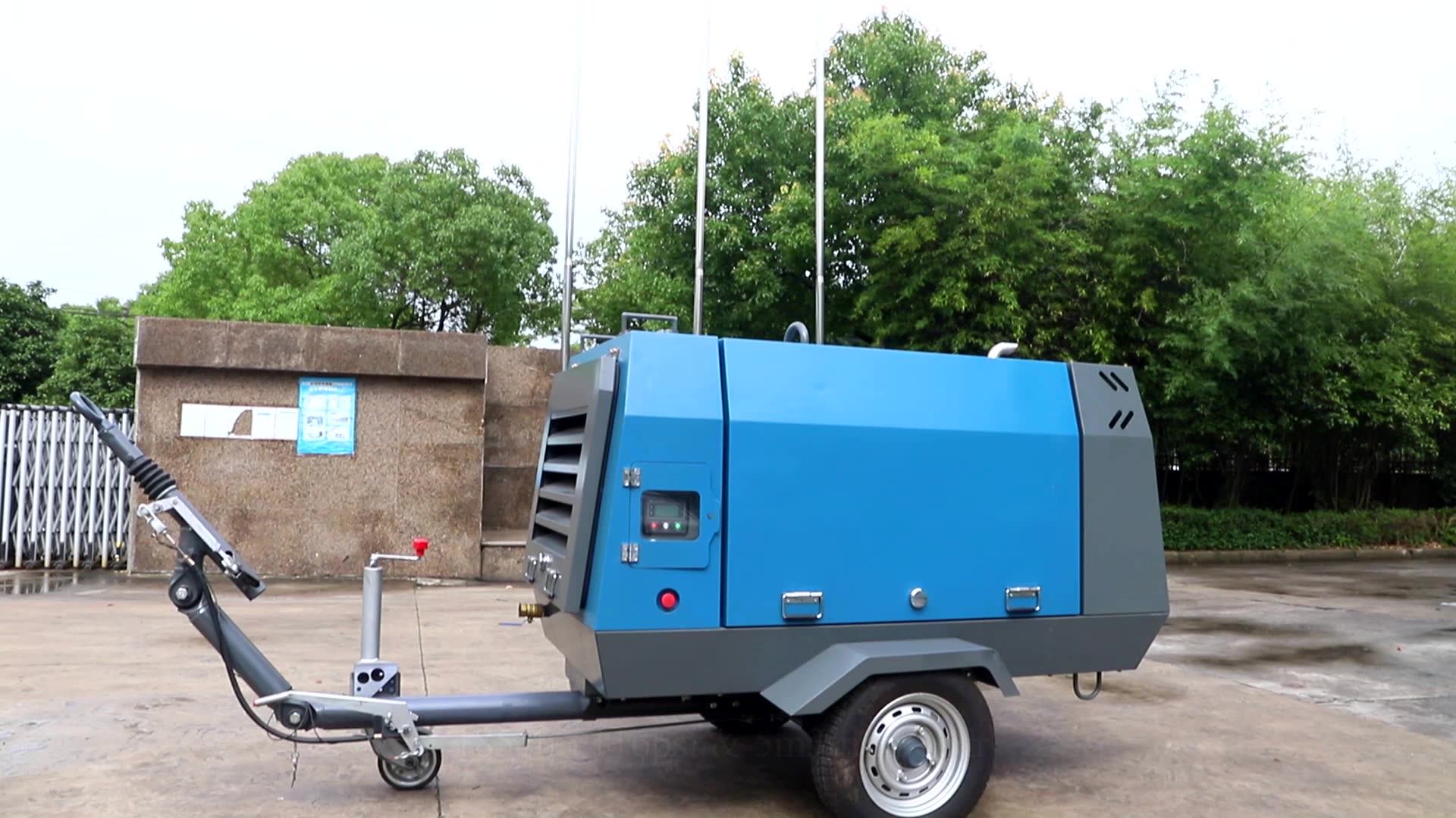 14 Bar 750 Cfm Diesel Portable Screw Air Compressor For Drilling ...