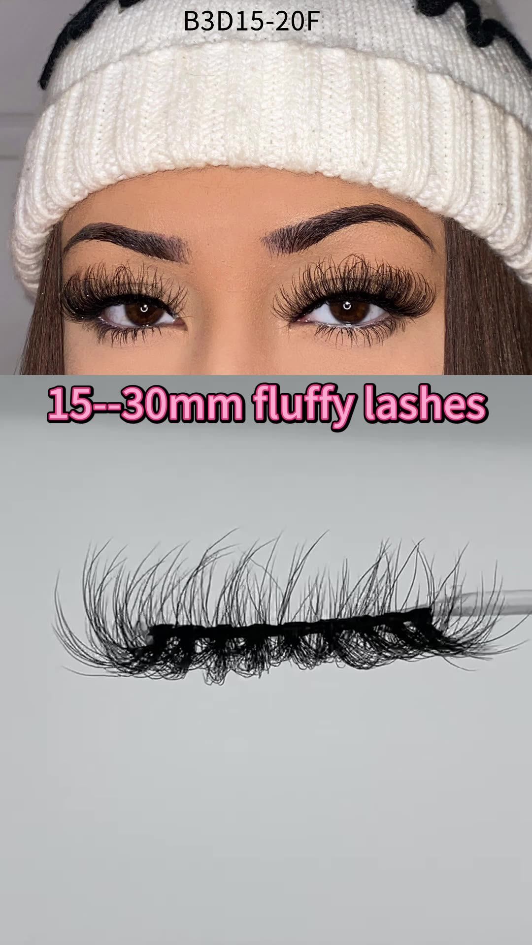 Wholesale Private Label 15-30mm Mink Eyelashes Vendor Fluffy Russian D ...