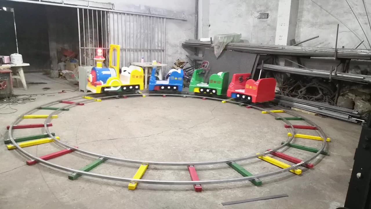Children Outdoor Kids Train Track Electric Amusement Train - Buy ...