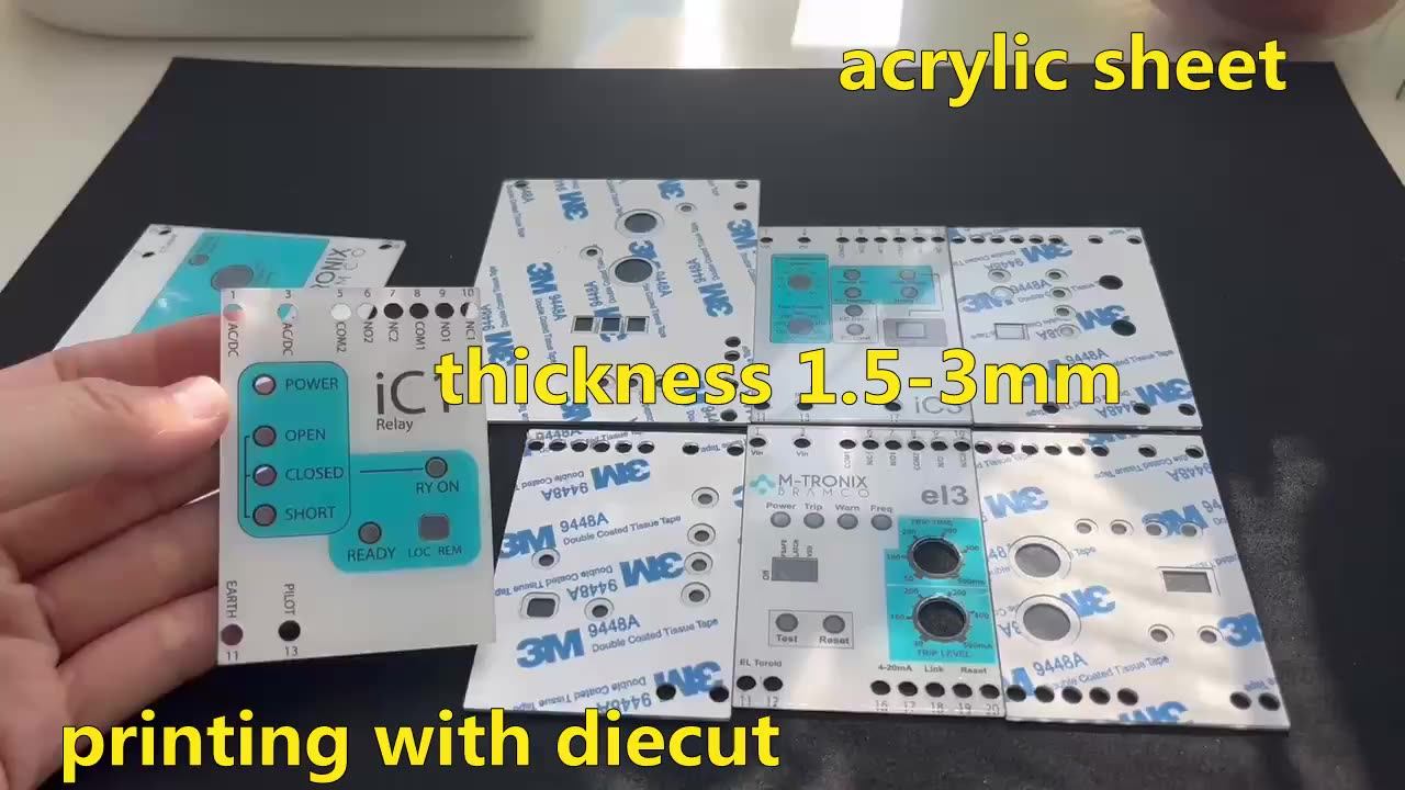 Pmma/acrylic/pet/pvc/pc Overlays/polycarbonate/polyester Front Panel ...