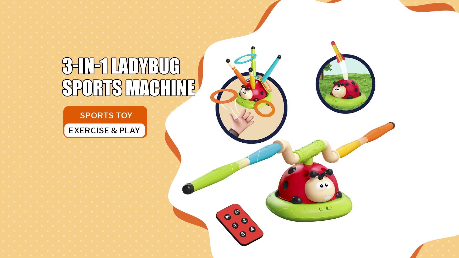 Chengji 3 In 1 Rc Ladybug Exercise Machine Kid Toy Jump Rope Toss Ring ...