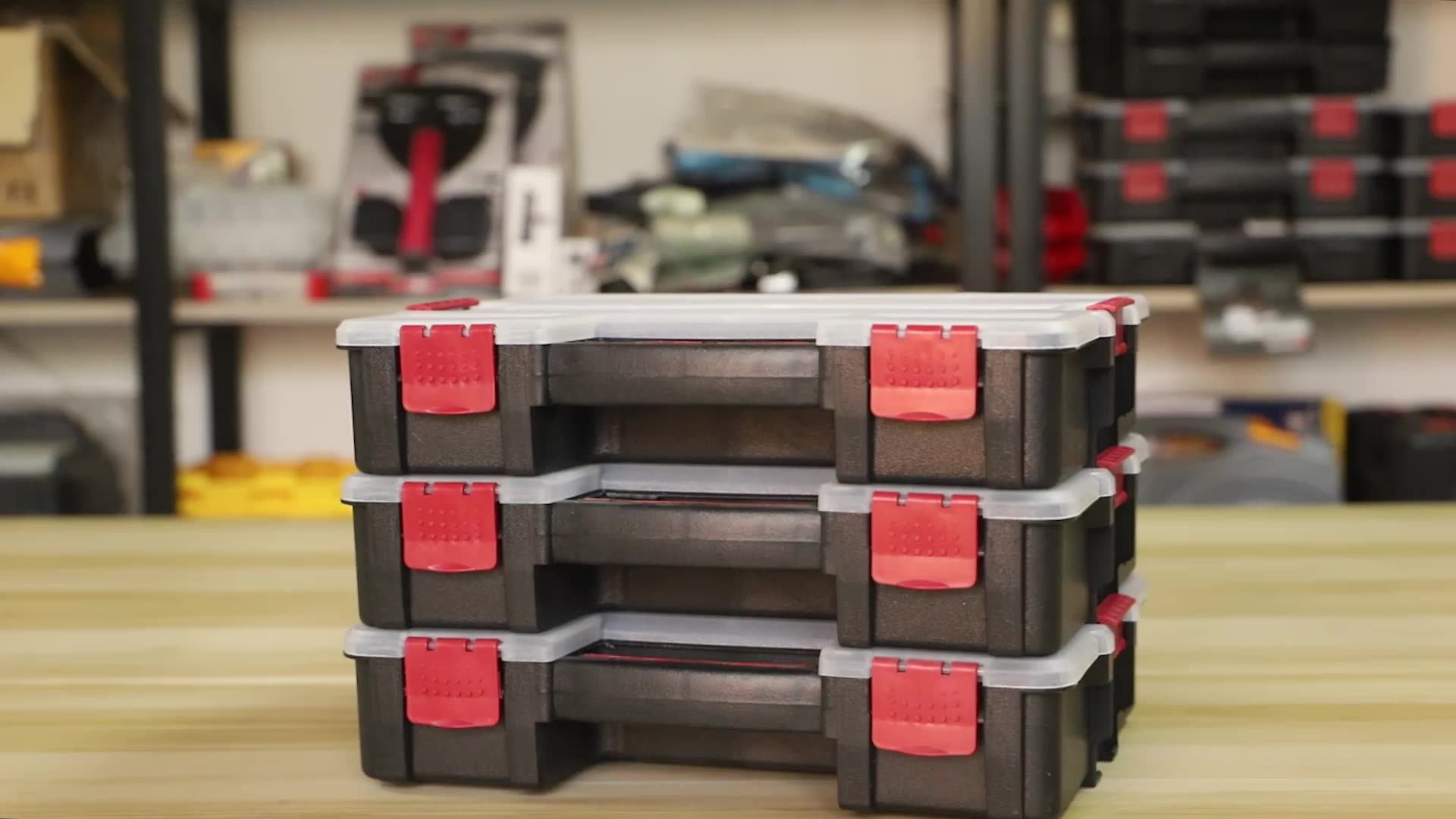 Tool Case Parts Storage Organizer Box Plastic Compartment With Cover ...