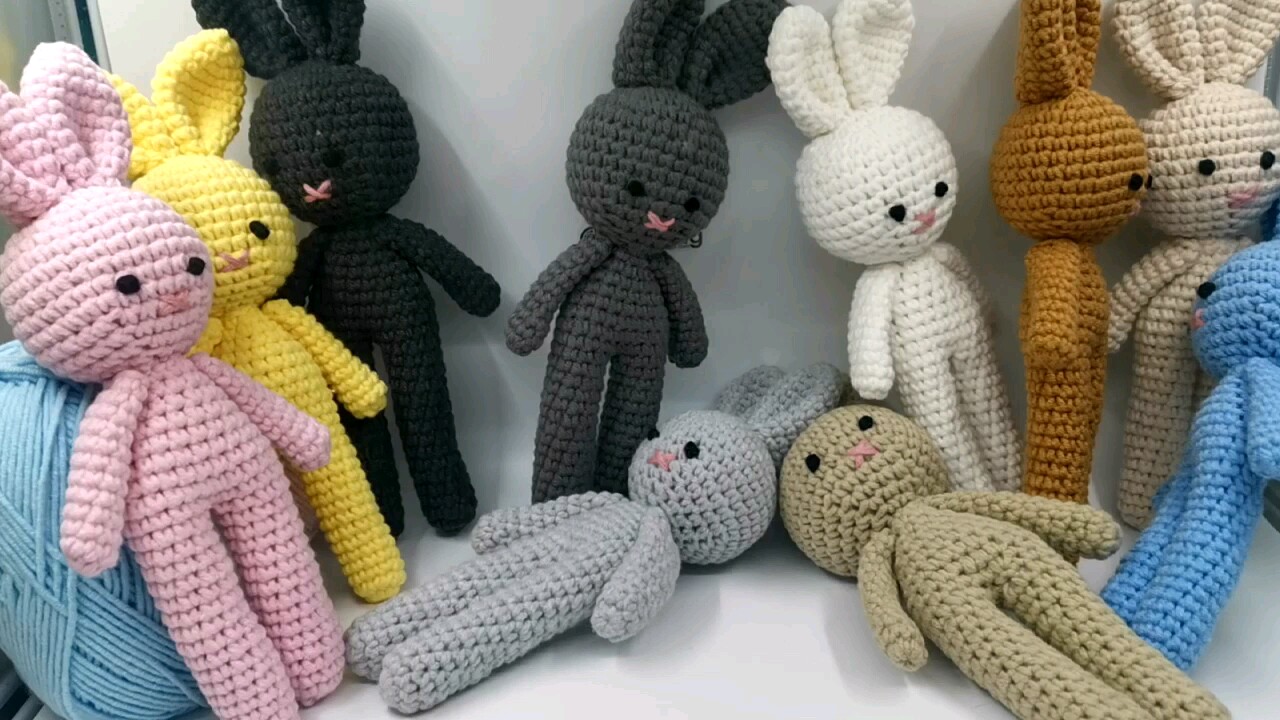 100% Handmade Amigurumi Crochet Bunny Rabbit Stuffed Baby Toys ...