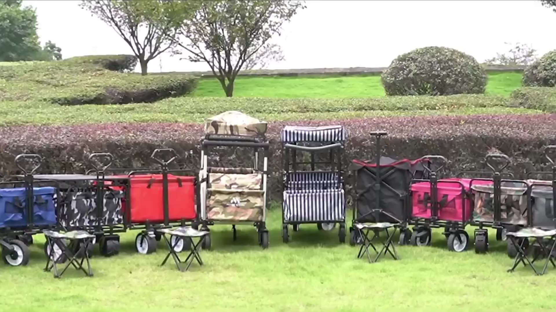 Outdoor Garden Beach Trolley Fishing Folding Camping Cart Wagon ...