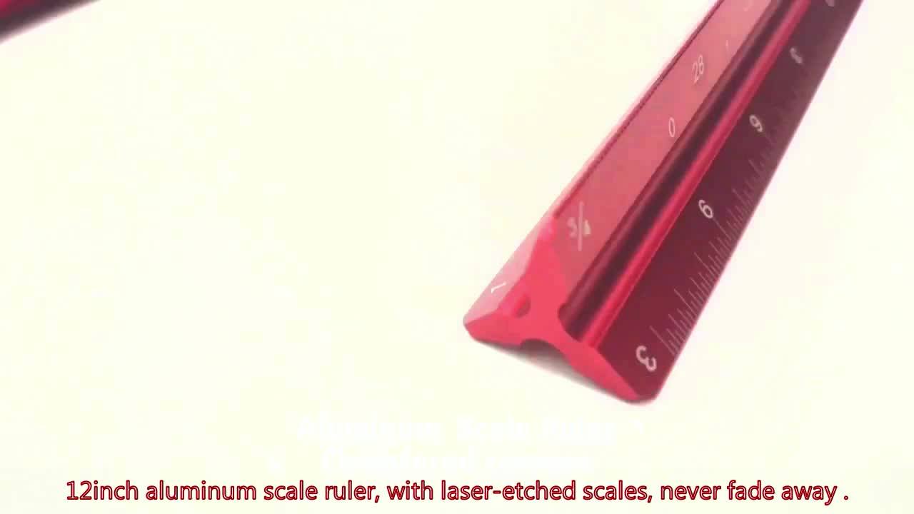 Wholesale 6 Inch 12 Inch Drafting Scale Ruler Metal Aluminum Metric ...