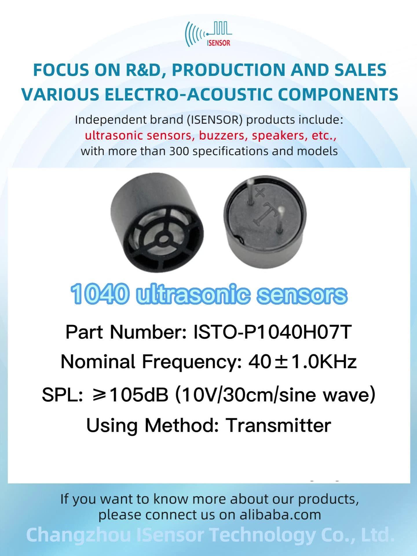 10mm 40khz Ultrasonic Haptic Feedback Sensor Ultrasonic Transmitter ...