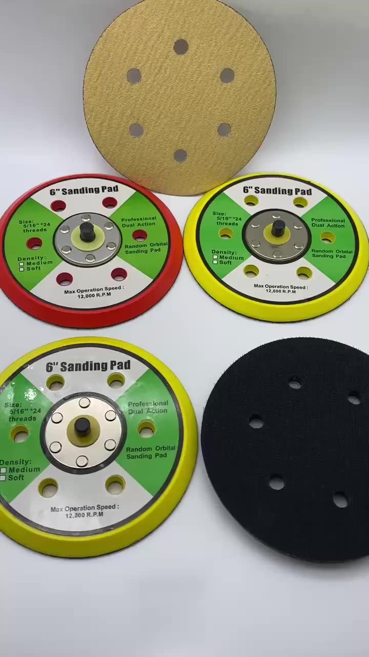 Durable 6 Holes 6 Inch Backing Pad Abrasive Disc For Pneumatic Grinding ...