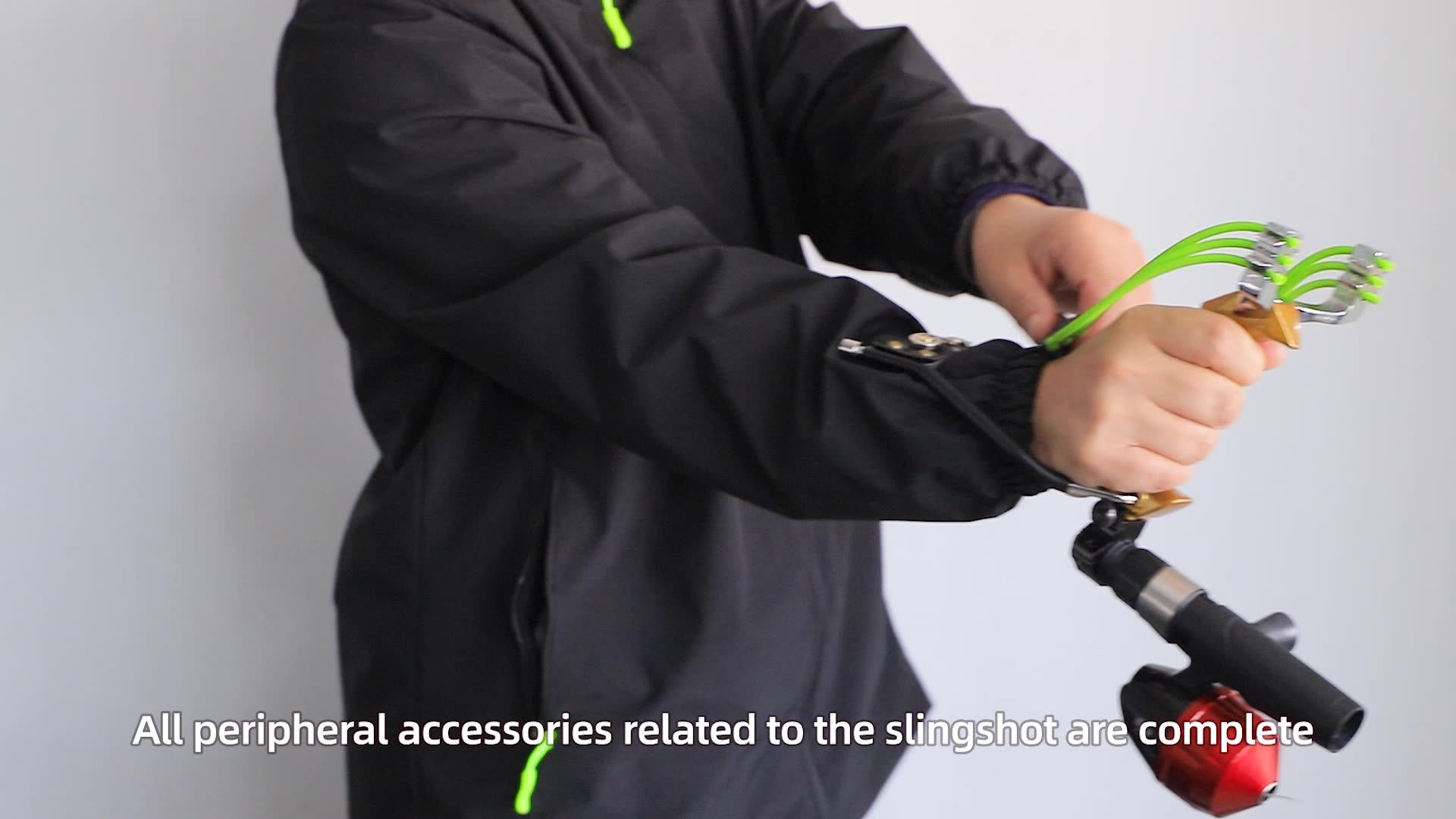 New Retractable Folding Slingshot Long Rod Hunting Slingshot Metal ...