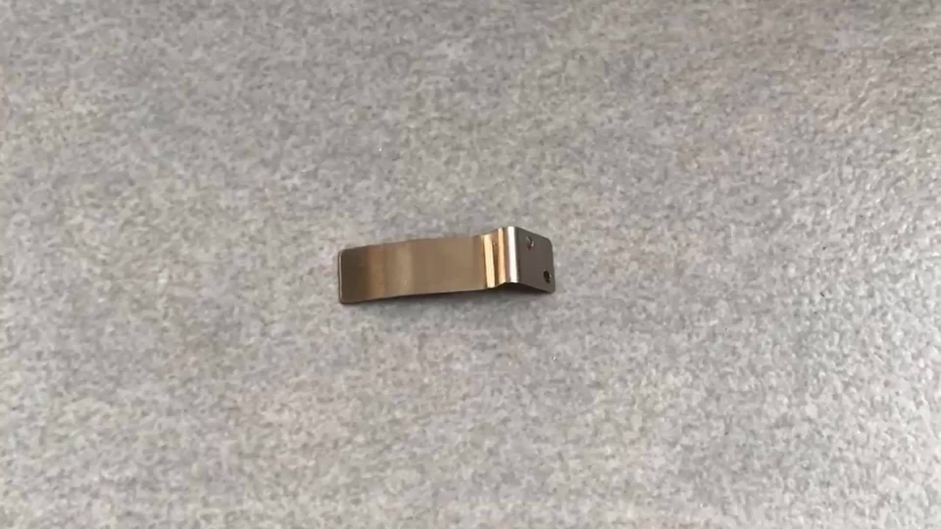 Custom Stamping Metal Attachable Pocket Clip Stainless Steel Spring ...