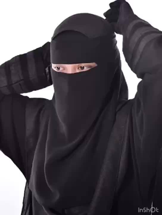 In Stock Solid Color Womens Saudi Niqab Muslim Face Veil For Hijab ...