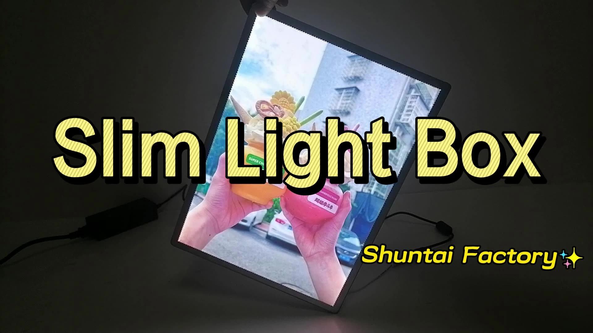 Aluminum Advertising Light Boxes A1/a2/a3/a4 Ultra Slim Tempered Glass ...