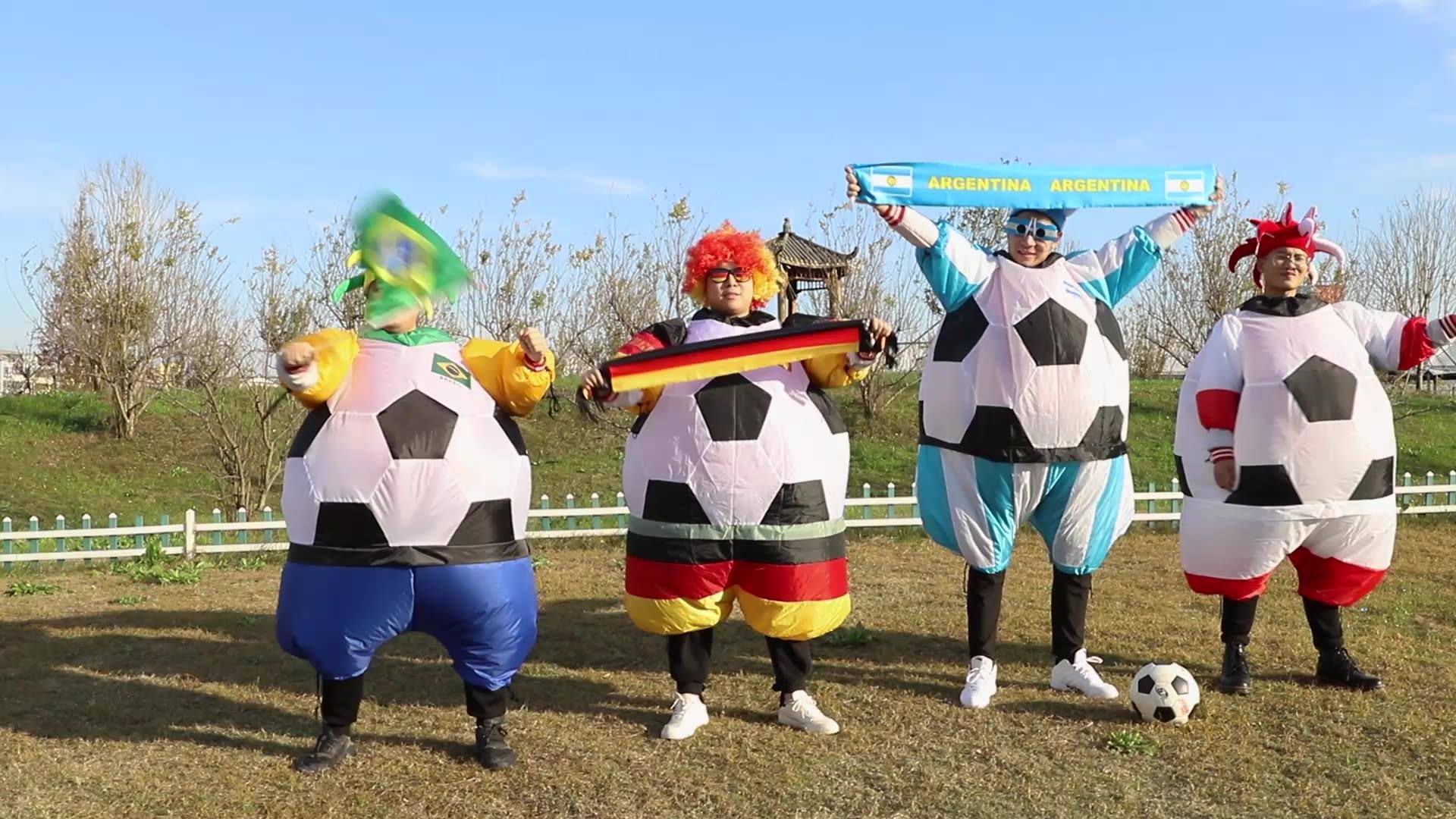 Promotional All Countries Flag Design Football Fan Inflatable Suit ...