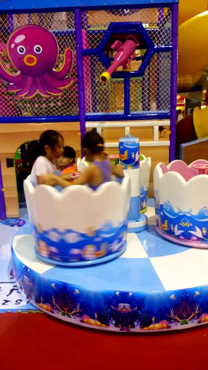 Tea Cup Carousel Kids Electric Soft Play Playground Equipment ...