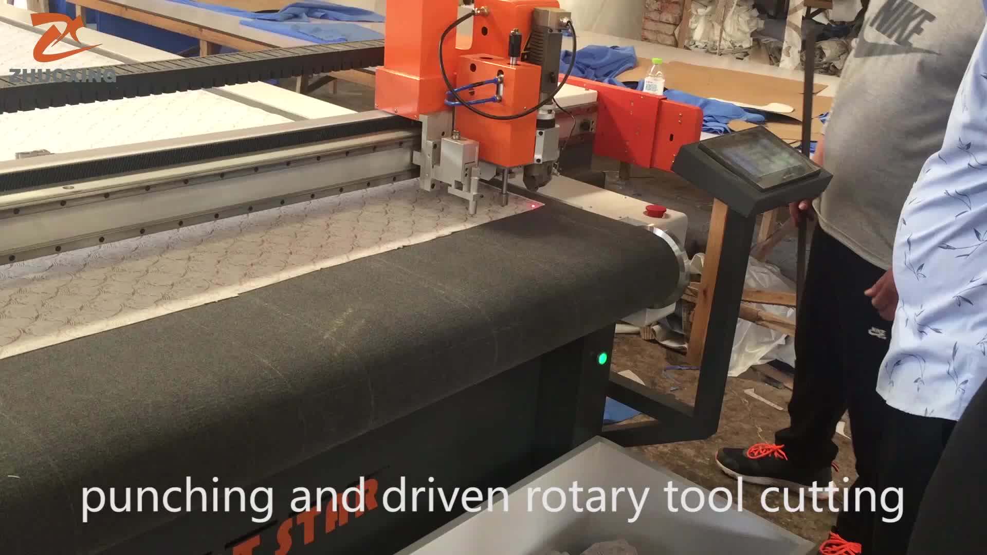 Cnc Oscillation Knife Cutting Machine For Garment Uniform Cloth Textile ...