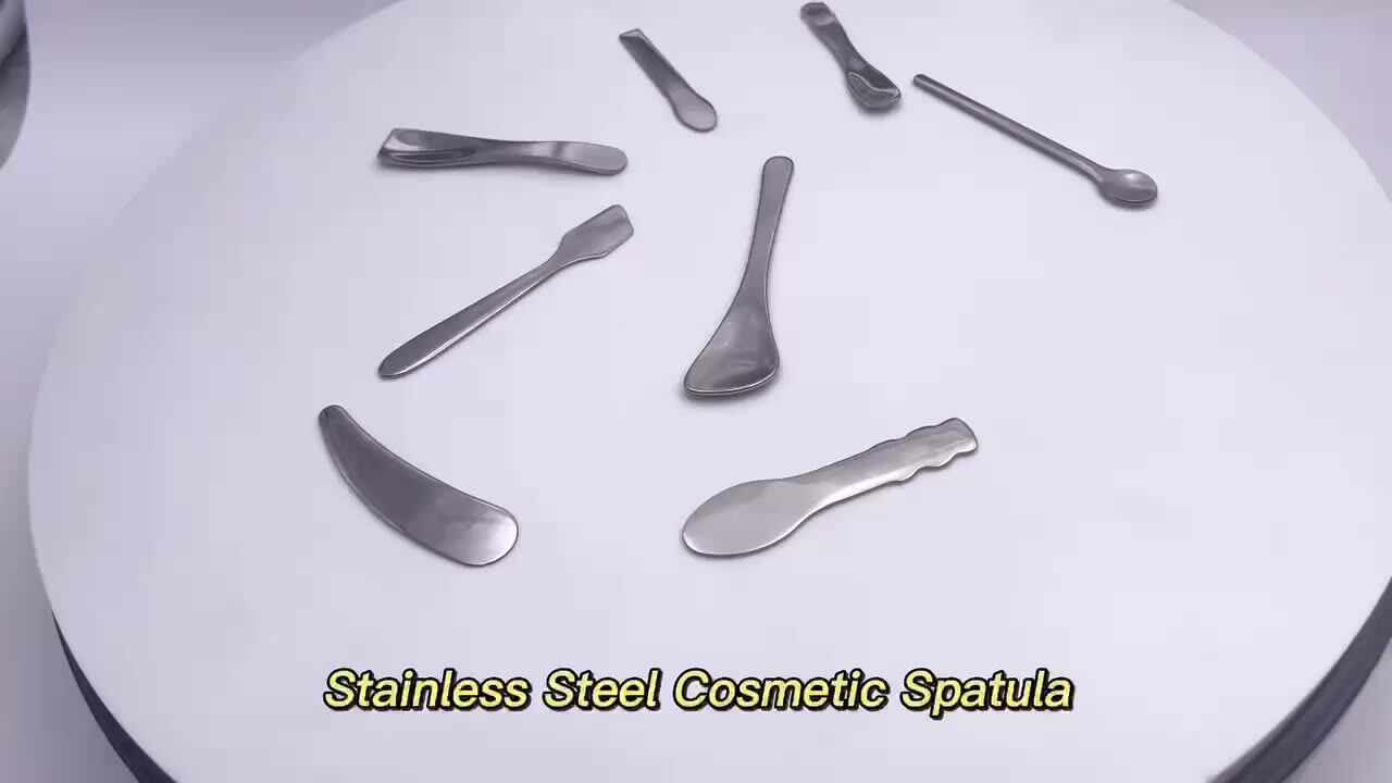 Custom Engraving Logo 304 Stainless Steel Face Cream Spatula Scoop Mini ...