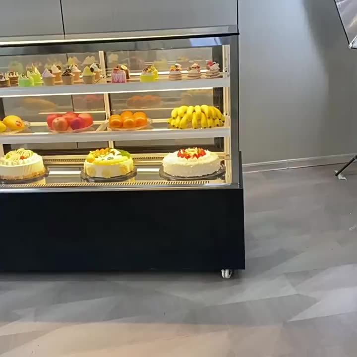 Cake Display Fridge Refrigerated Cooler Cake & Salad Fridge Square ...