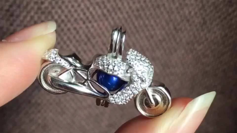 Wholesale Motorcycle Jewelry Pearl Cage Pendant 925 Sterling Silver ...