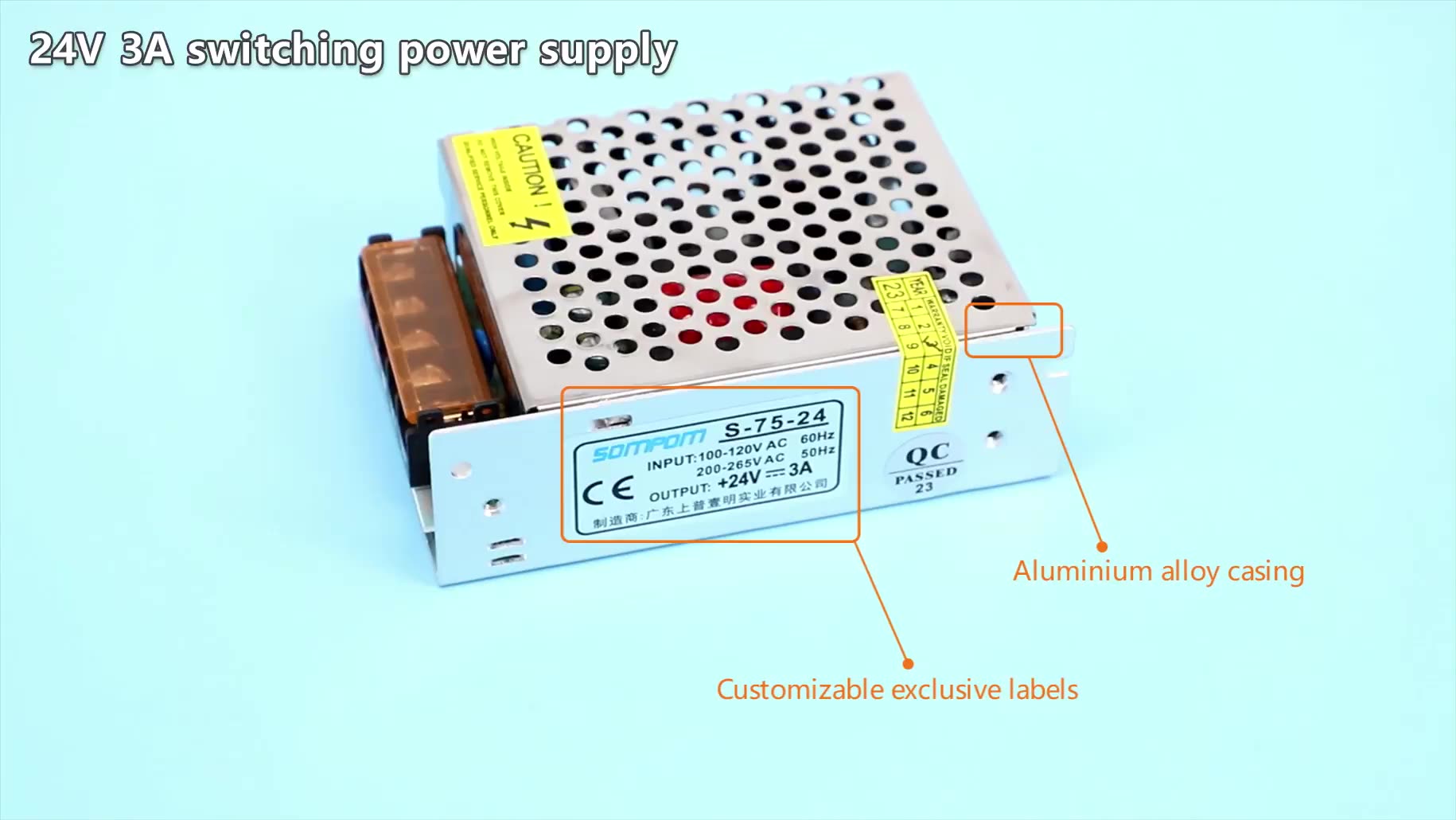 Transformer 220v Ac To 24v Dc 3a Switching Mode Power Supply Electrical ...