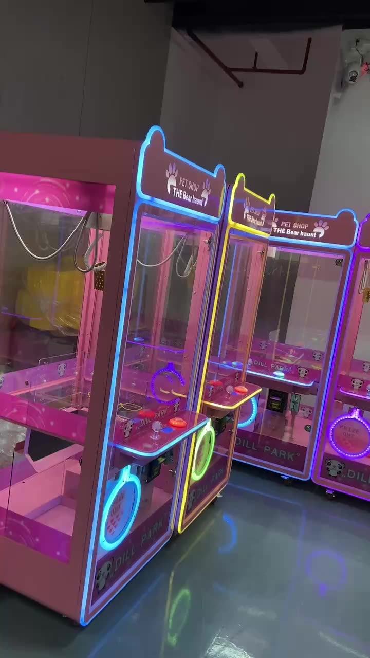 Coin Operated Commercial Fun Play Arcade Claw Game Machine Transparency Toy Doll Crane Claw Game ...