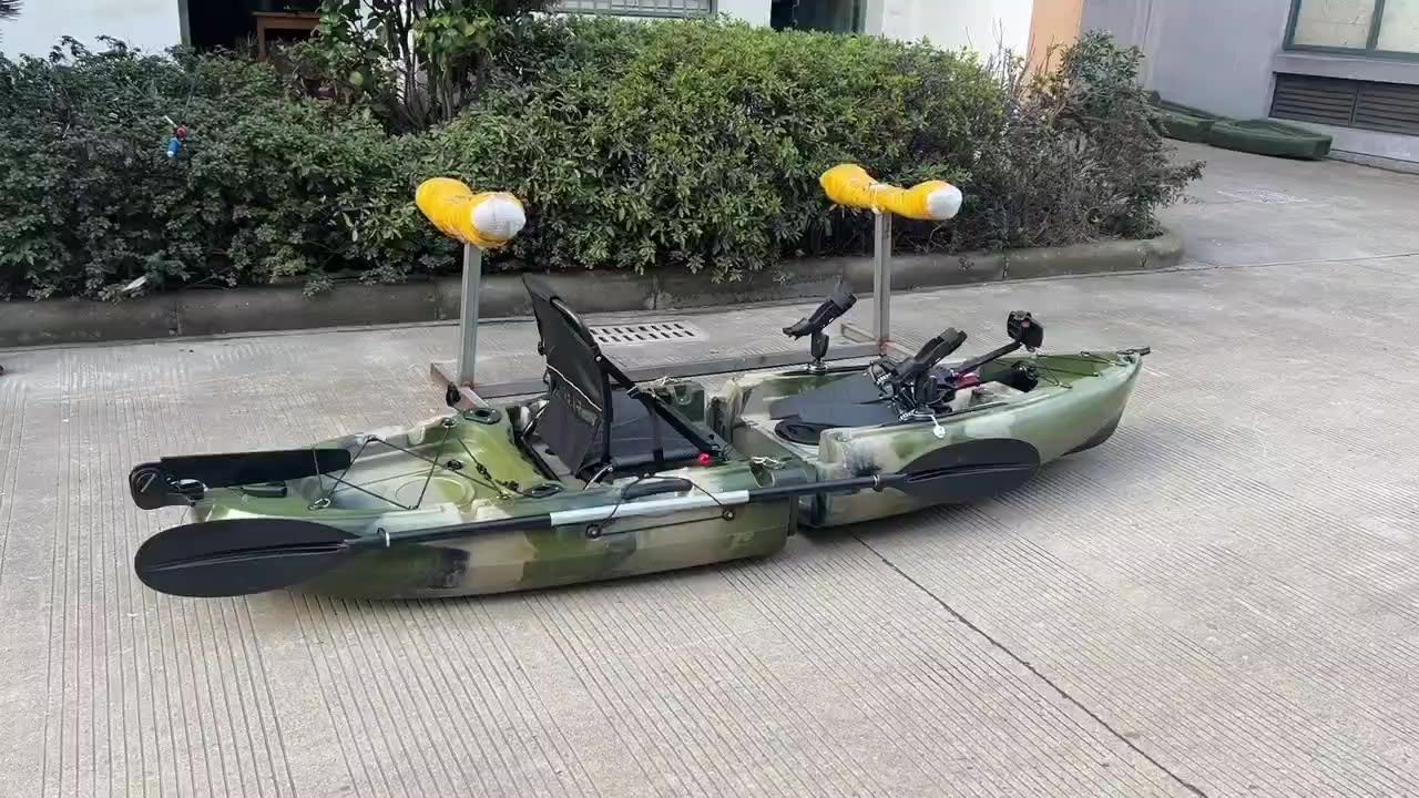 New Design 9 Ft 2 Section Removable Solo Tandem Modular Pedal Kayak ...