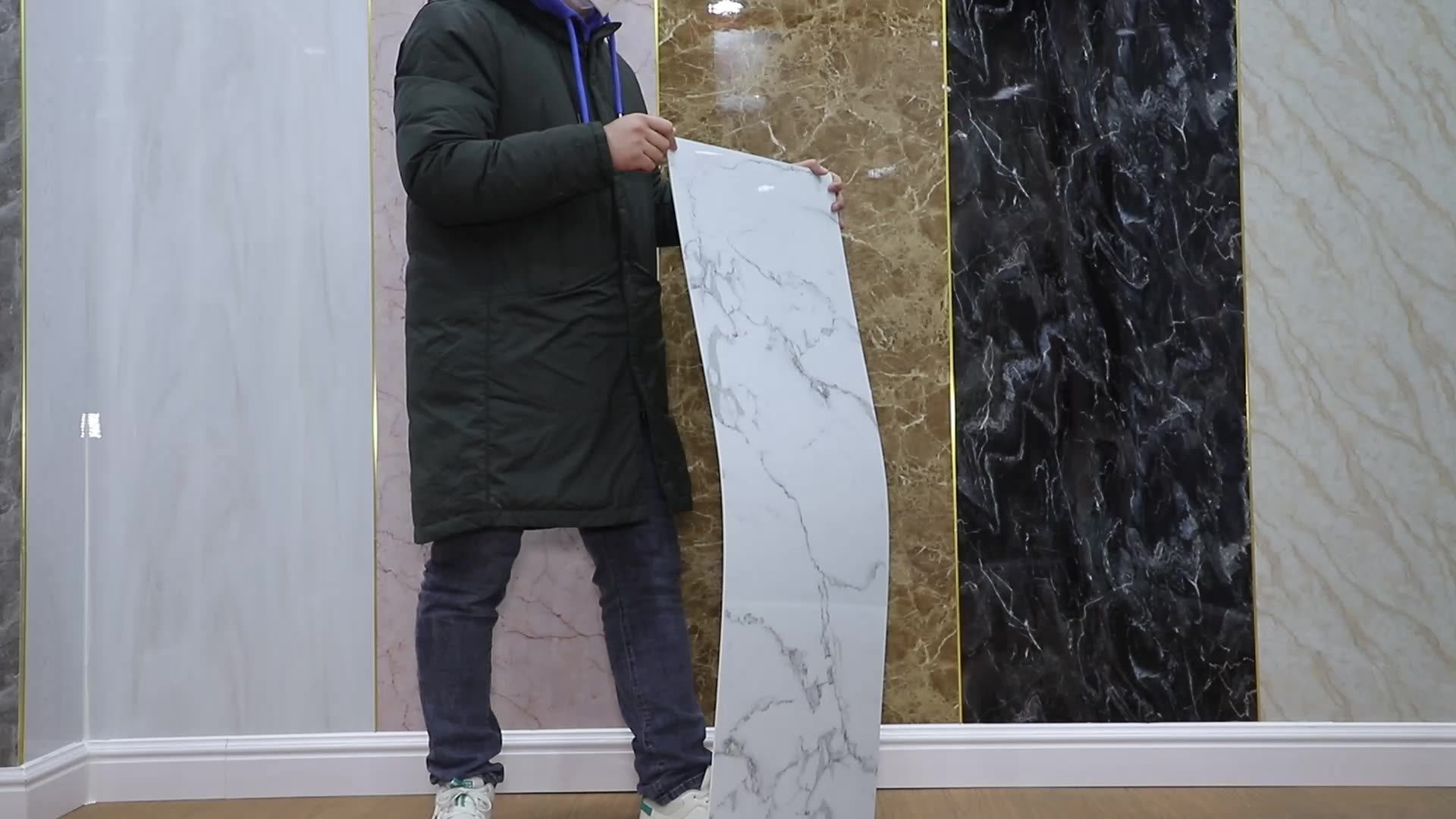 Modern Design Uv Coated Pvc Wall Sheet Waterproof Marble Office Walls ...