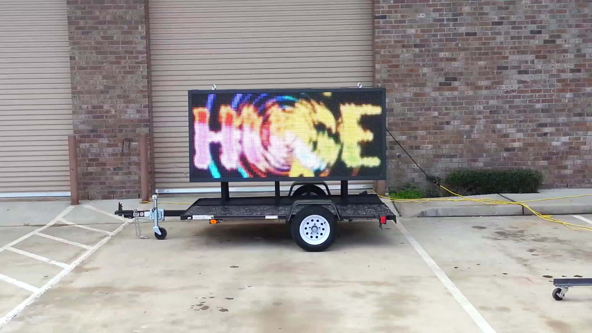 Lights 4x3 Outdoor Screen Mobile Solar Led Advertising Trailer - Buy ...